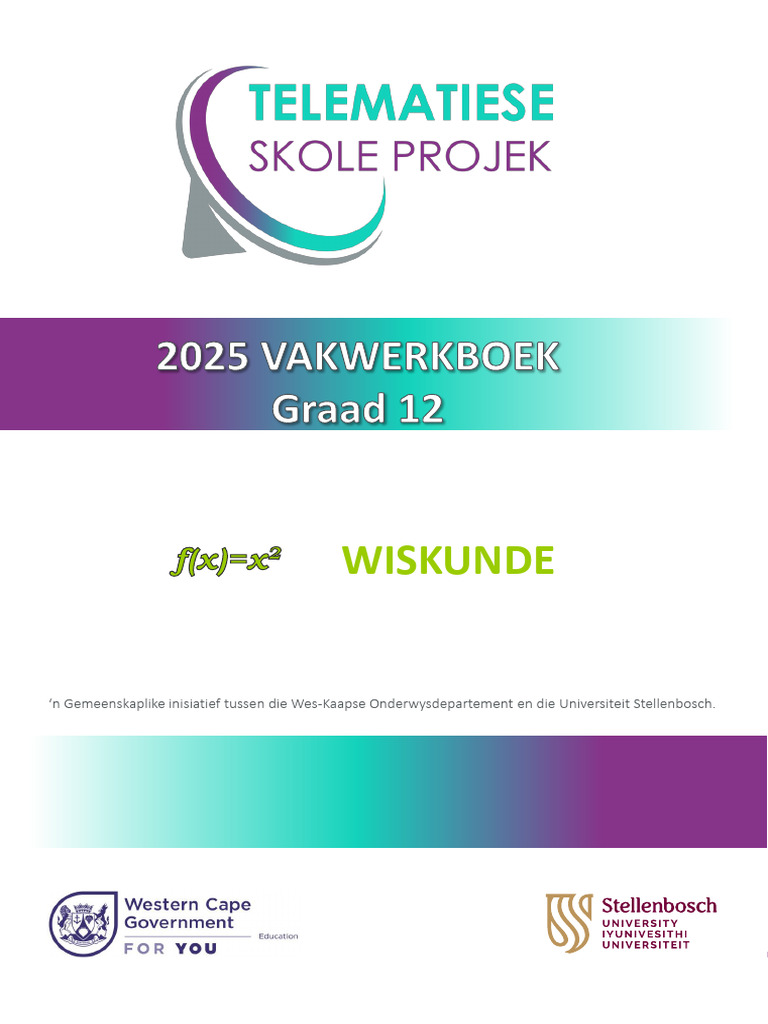 2025 Workbook - Mathematics Grade 12 - Nov 20 AFR | PDF
