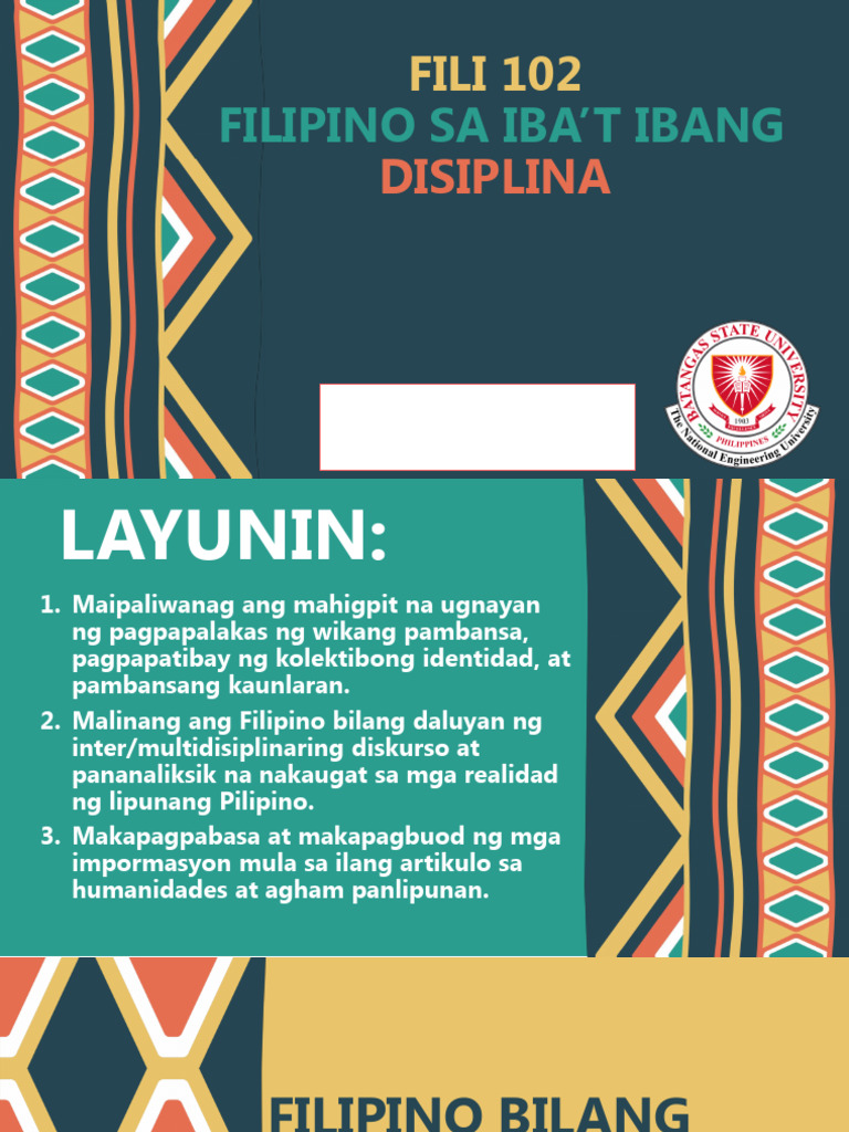 Fili 102 Topic 1 - Final | PDF