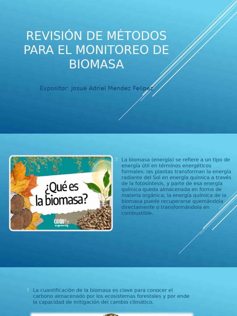 Revisión de Métodos Para El Monitoreo de Biomasa | PDF