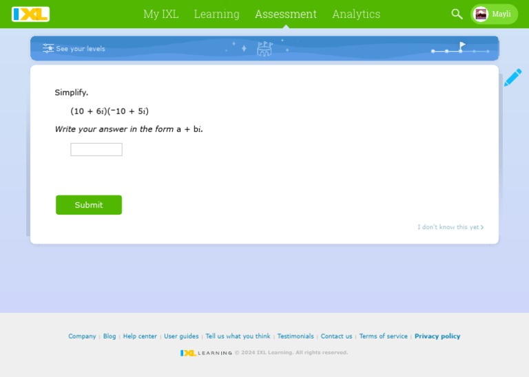 IXL - Diagnostic arena | PDF