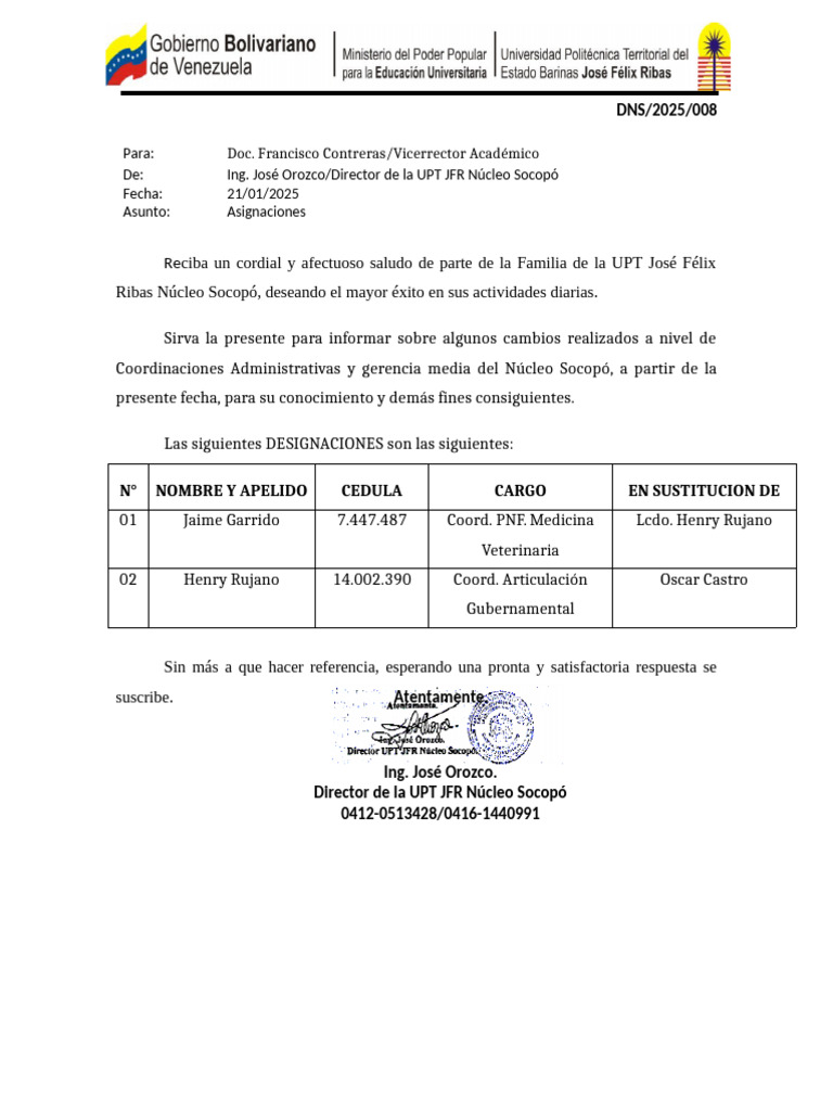 Asignaciones docentes | PDF