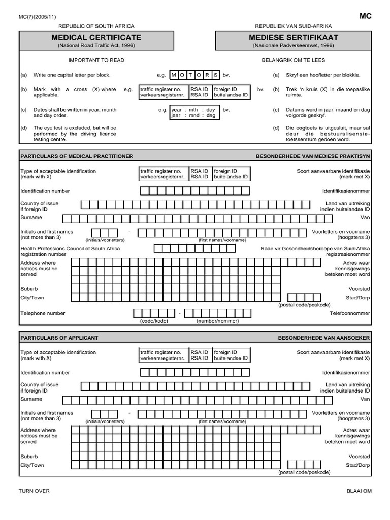 Medical Certificate (Form MC) | PDF