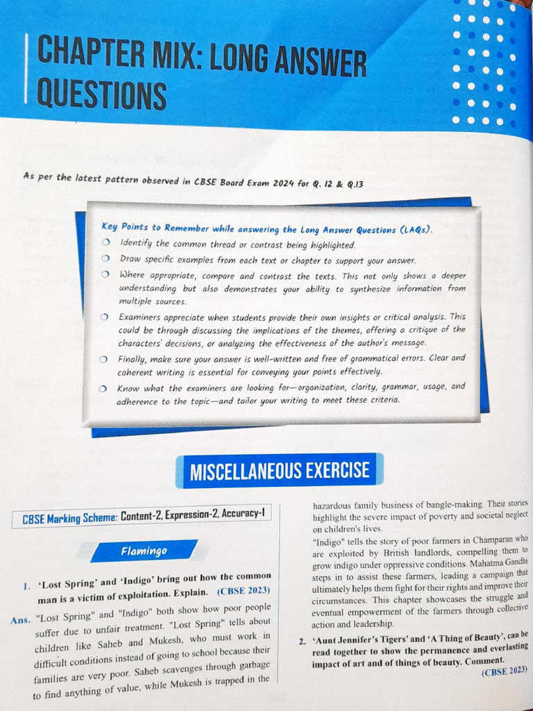 Important 5 Marks Questions English CBSE | PDF