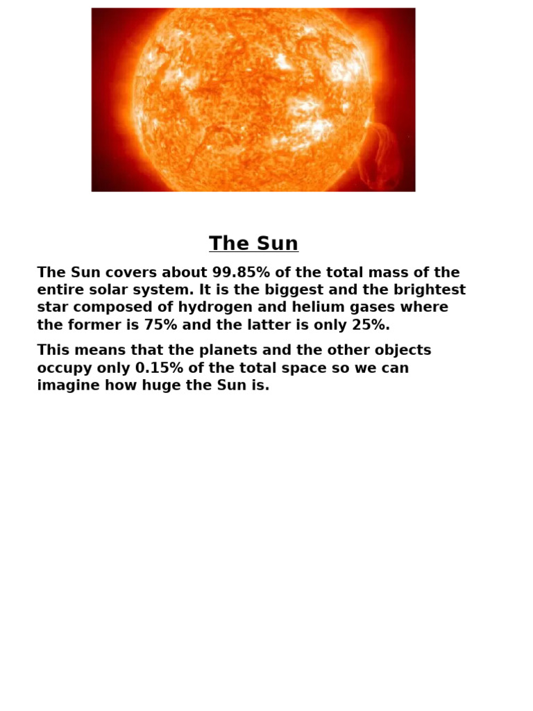 Understanding the Solar System and Sun | PDF | Planets | Solar System