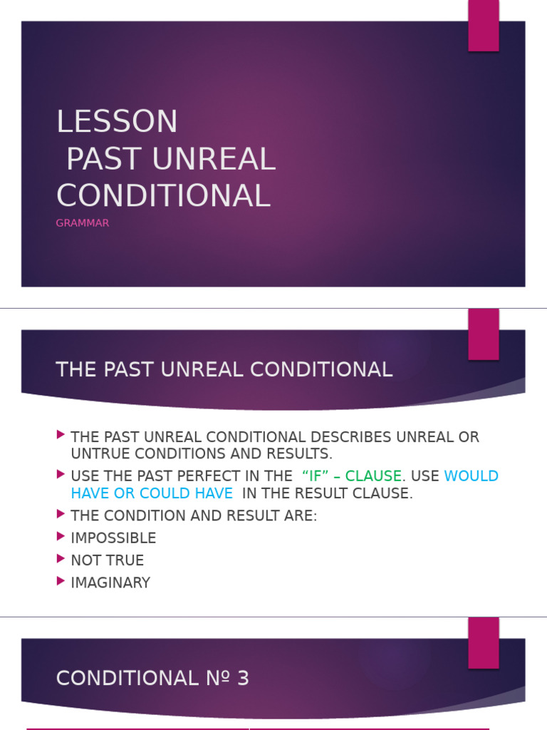 Past Unreal Conditional | PDF