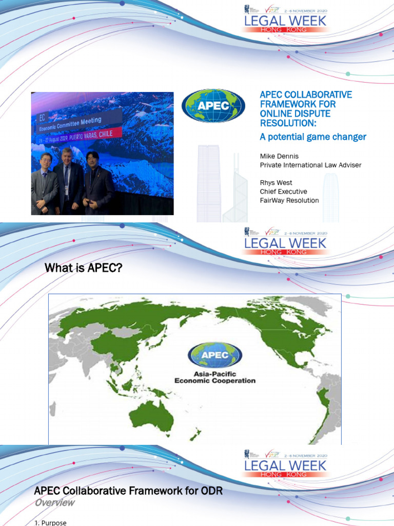 Presentation APEC Framework ODR 2020 | PDF | Arbitration | Mediation
