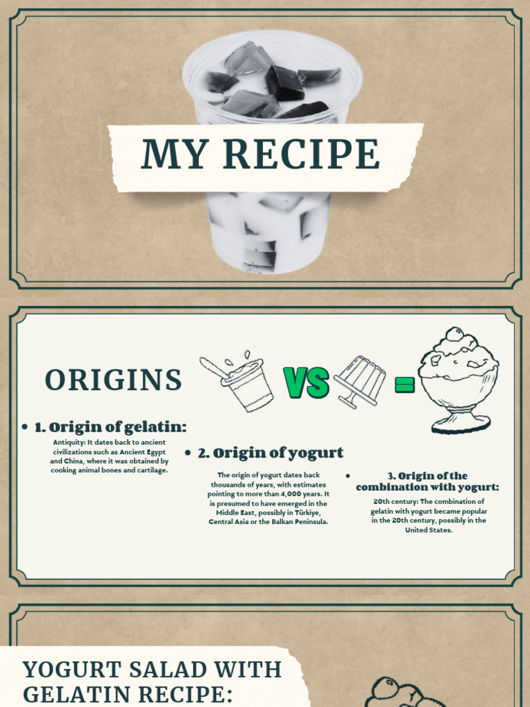 MY RECIPE Gelatin With Yogurt | PDF