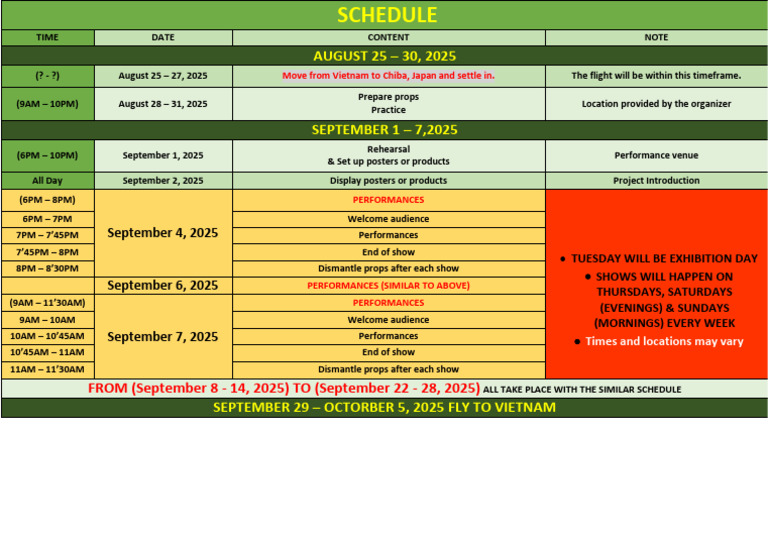 2 - Schedule - Applicant - S Nguyen Khanh Hong | PDF