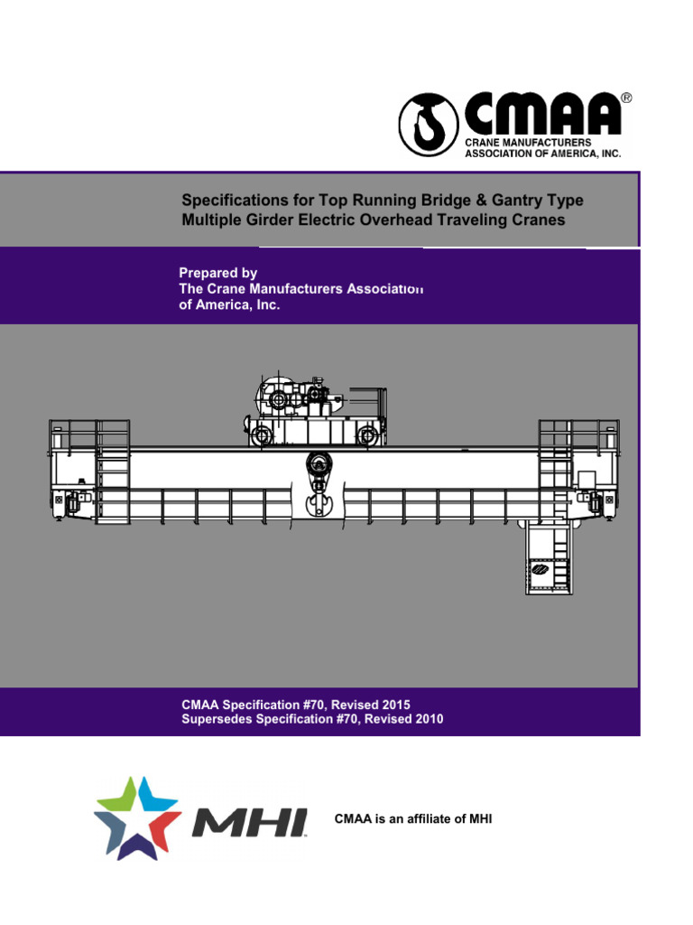 CMAA 70-2015 (Multiple Girder Crane) | PDF