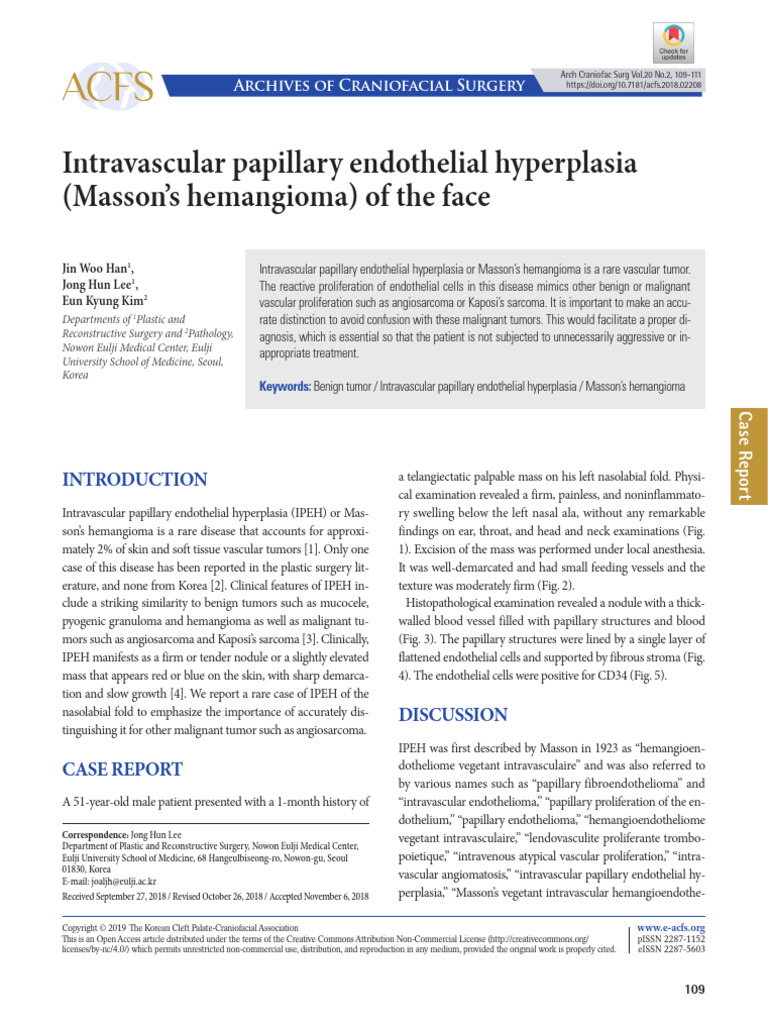 4 Intravascular papillary endothelial hyperplasia (Masson’s hemangioma ...