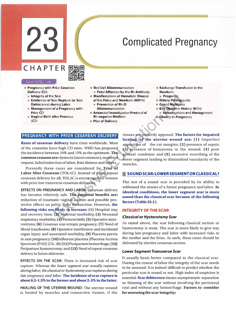 Clinical Pathology 4(Obs 23,28,29)-compressed_watermark | PDF | Childbirth | Caesarean Section
