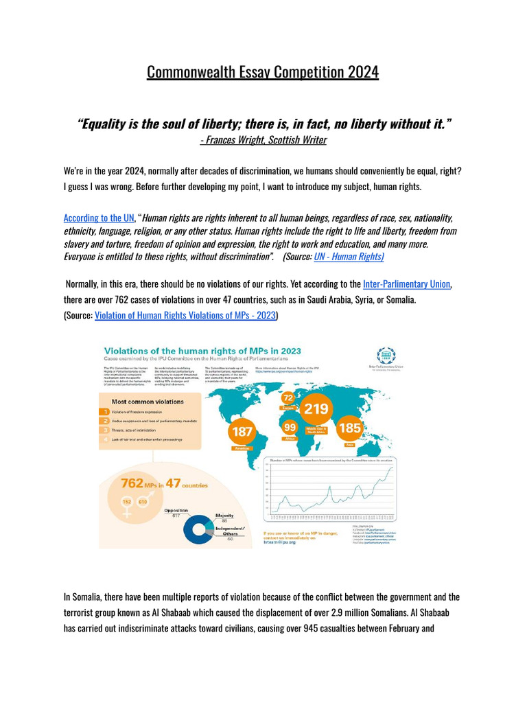 Essay Competition - Human Rights Violation | PDF | Human Rights | Al ...