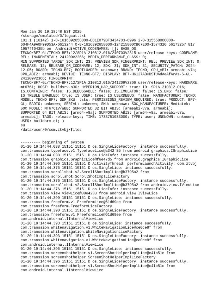 logcat | PDF | Java (Programming Language) | Computer Architecture