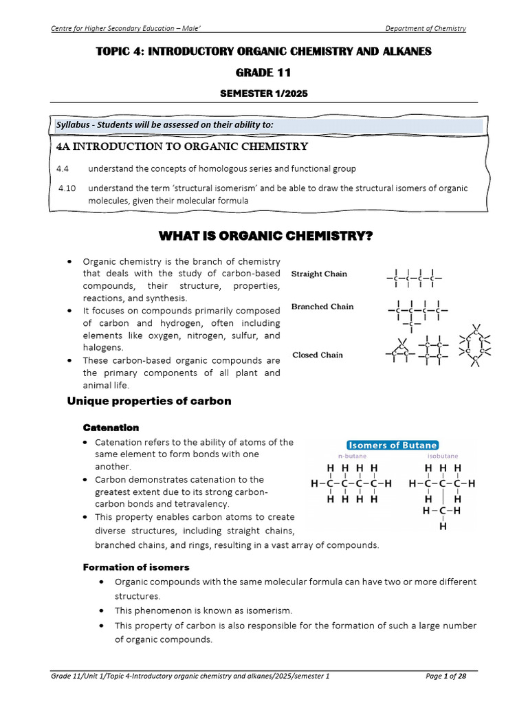 Topic 4 Introduction To Organic Chemistry & Alkanes | PDF | Cracking ...