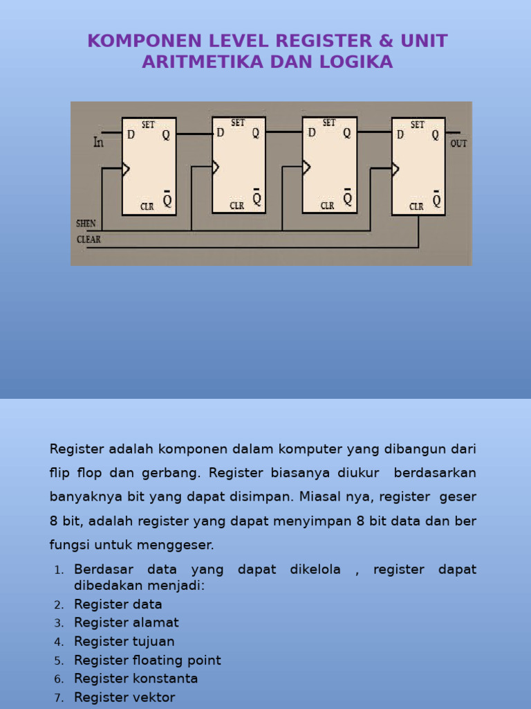 Komponen Level Register & Alu (Pert-4) | PDF
