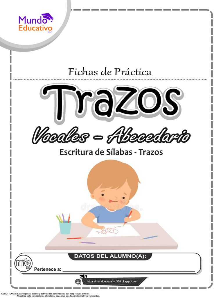 Fichas de Trazos de Vocales ABC Me360 | PDF