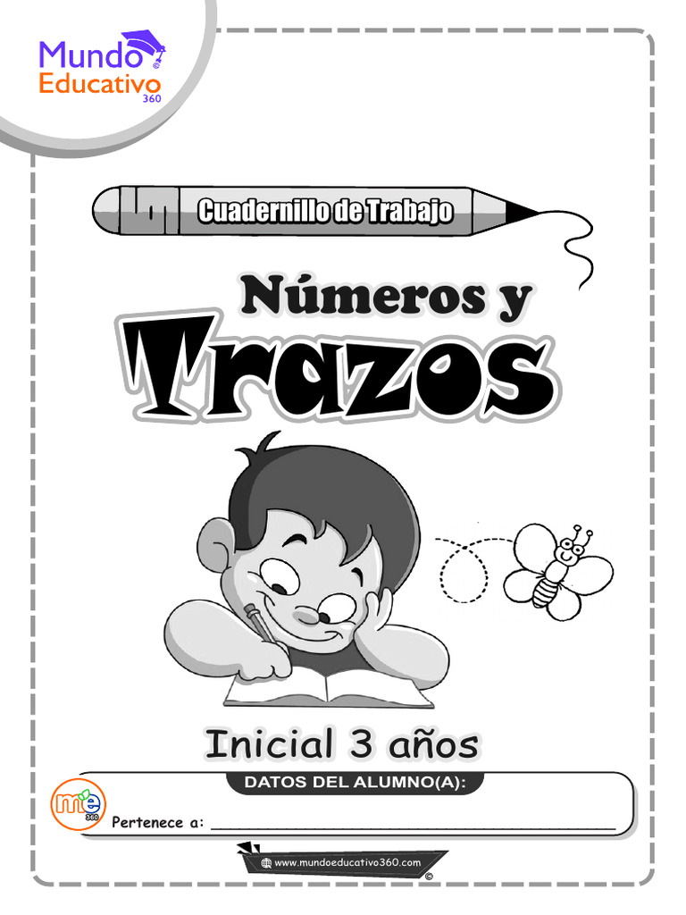 Cuadernillo Numeros y Trazos Inicial-3-Anos Me360 | PDF