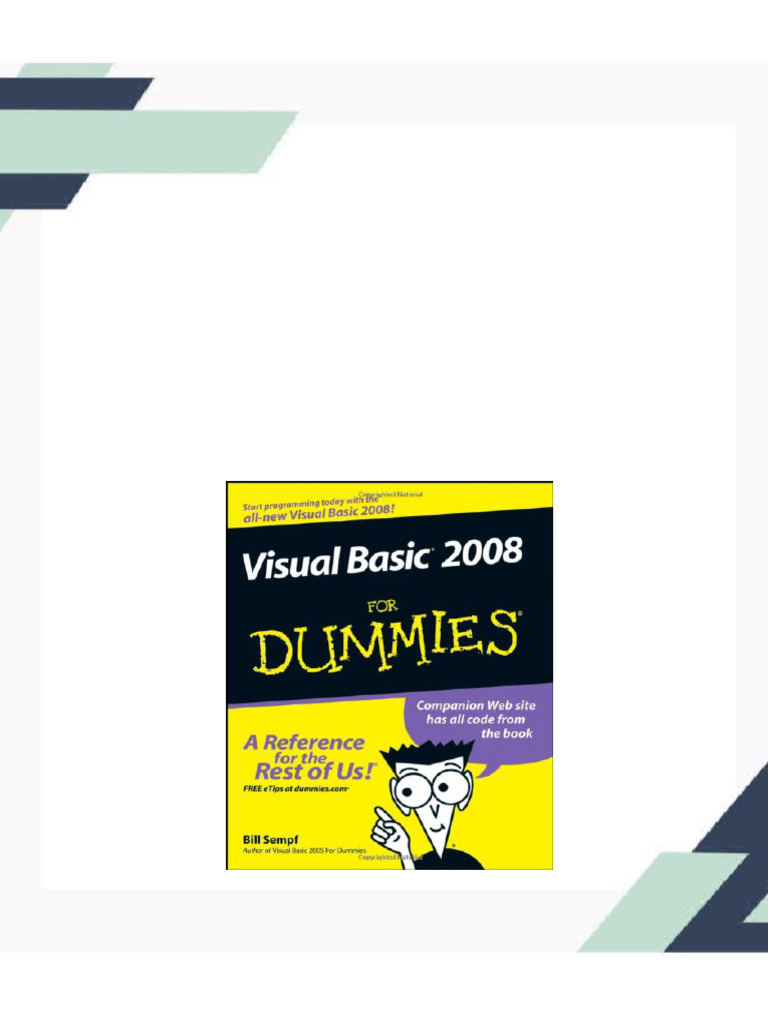 (Ebook) Visual Basic 2008 For Dummies by Bill Sempf ISBN 9780470182383, 9780470374306 ...