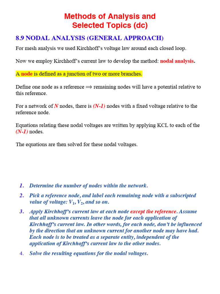 Slides - 7 - CH 7 - Nodal Analysis | PDF | Voltage | Electromagnetism