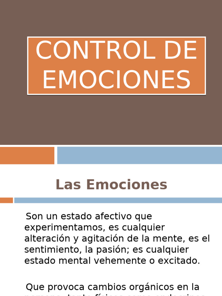 Técnicas para Controlar Emociones | PDF | Las emociones | Sicología
