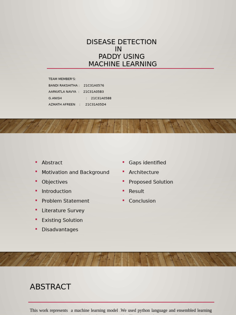 Minor Projectppt | PDF | Machine Learning | Agriculture