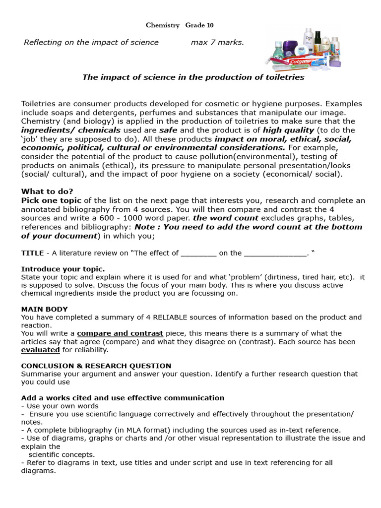 AAS Chemistry Research Project | PDF | Chemical Substances