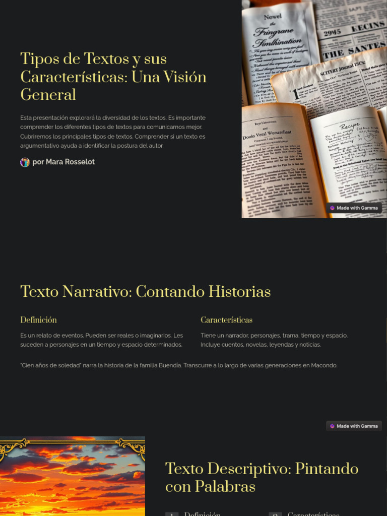 Tipos-de-Textos-y-sus-Caracteristicas-Una-Vision-General | PDF