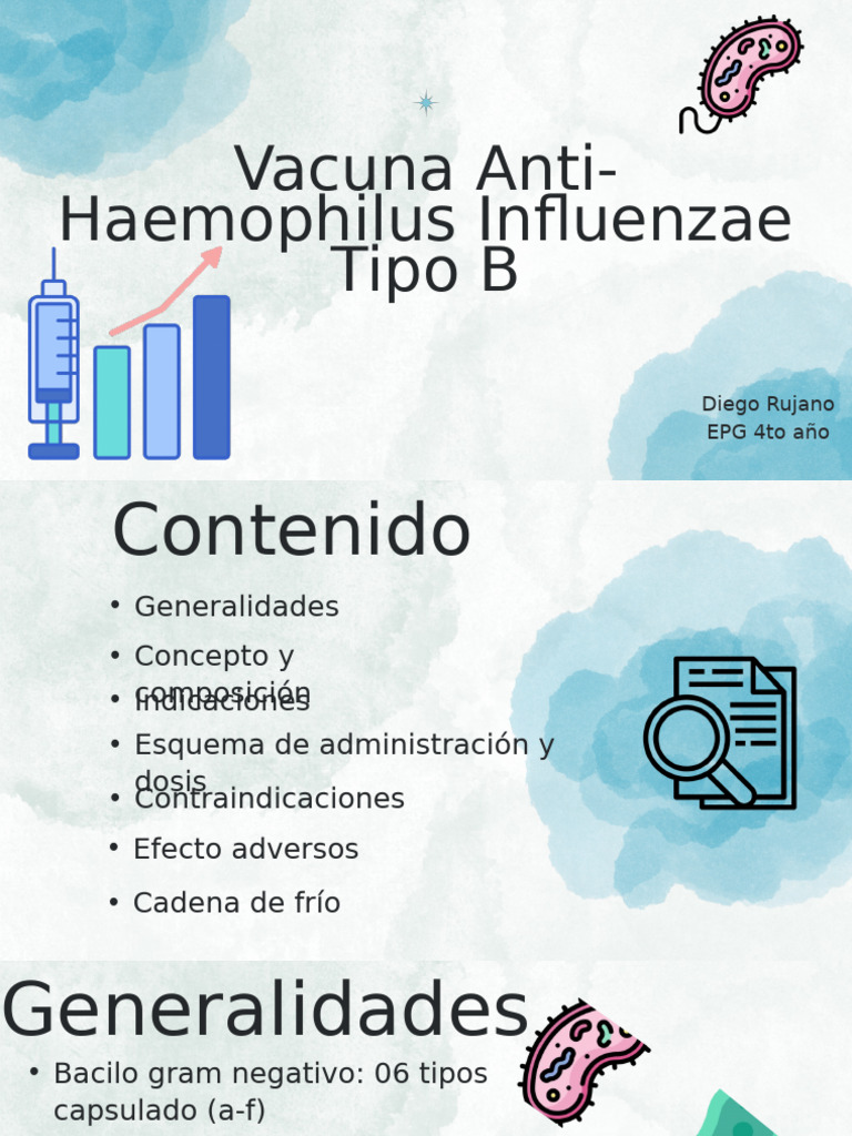 Presentación Haemophilus Influenzae Tipo B Diego | PDF | Vacunas ...