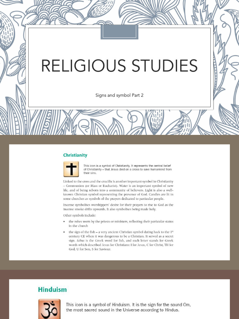 Religious Studies Signs and Symbols in Part 2 | PDF