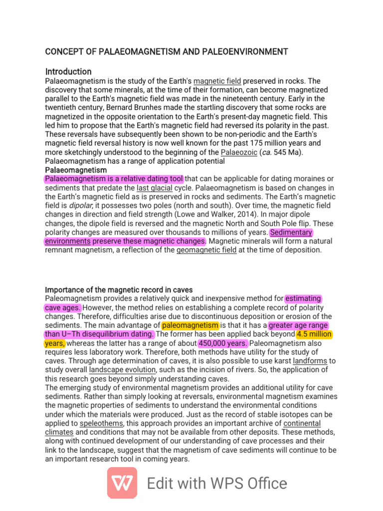 Gey 102 Additional Lectures Note 2 | PDF | Earth's Magnetic Field | Earth Sciences