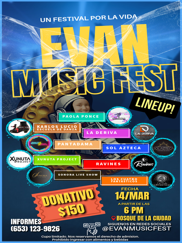 Festival Evan Music: Donativo y Lineup | PDF