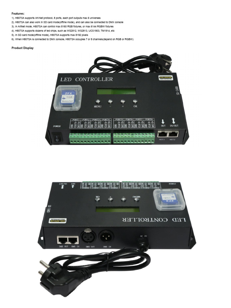 Controlador H807SA Edit LETAL | PDF | Rgb Color Model | Computing