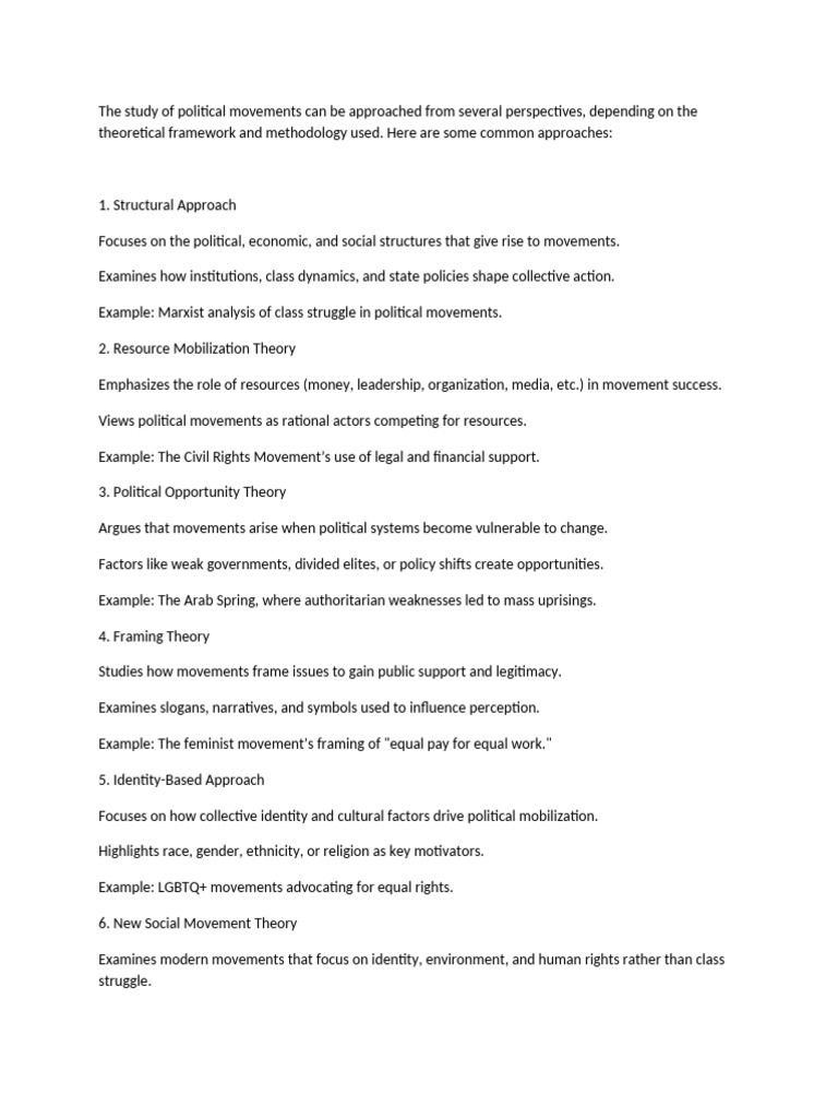 Political Movements Presentation | PDF | Rebellions | Political Science