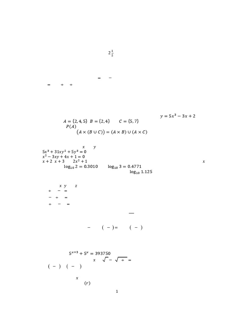 MAT 112: Elementary Mathematics I Exam | PDF | Mathematics ...