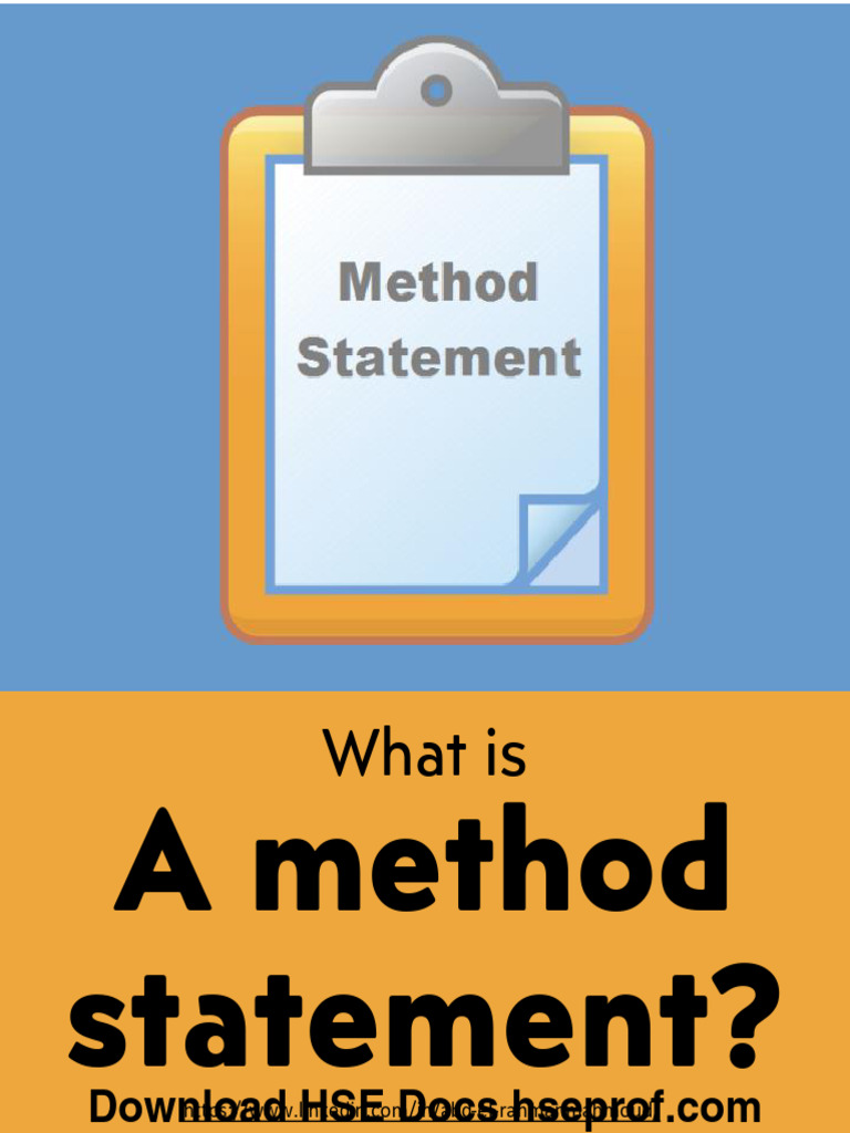 What Is Method Statement Basic | PDF | Hazards | Workplace
