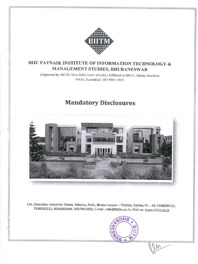 Mandatory Disclosures | PDF