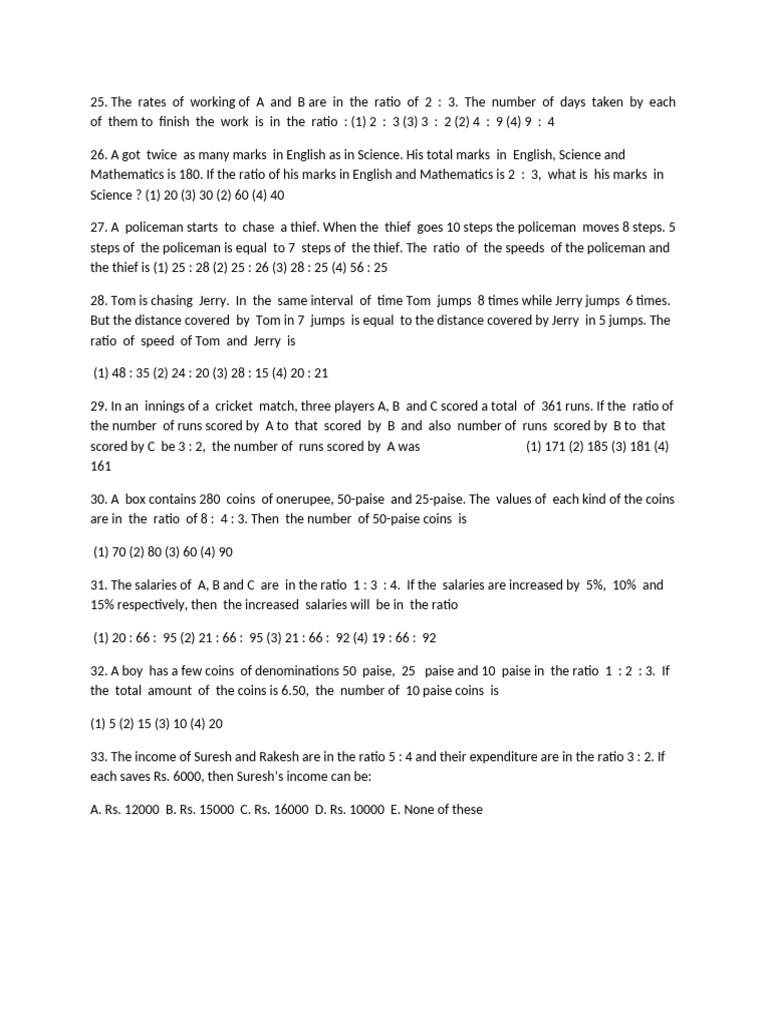 Ratios and Problem Solving Techniques | PDF