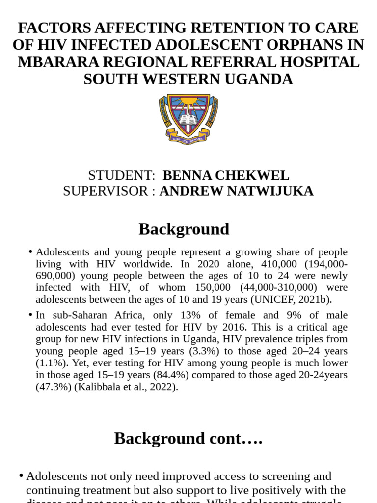 Benna Research Presentation | PDF | Hiv/Aids | Health Care