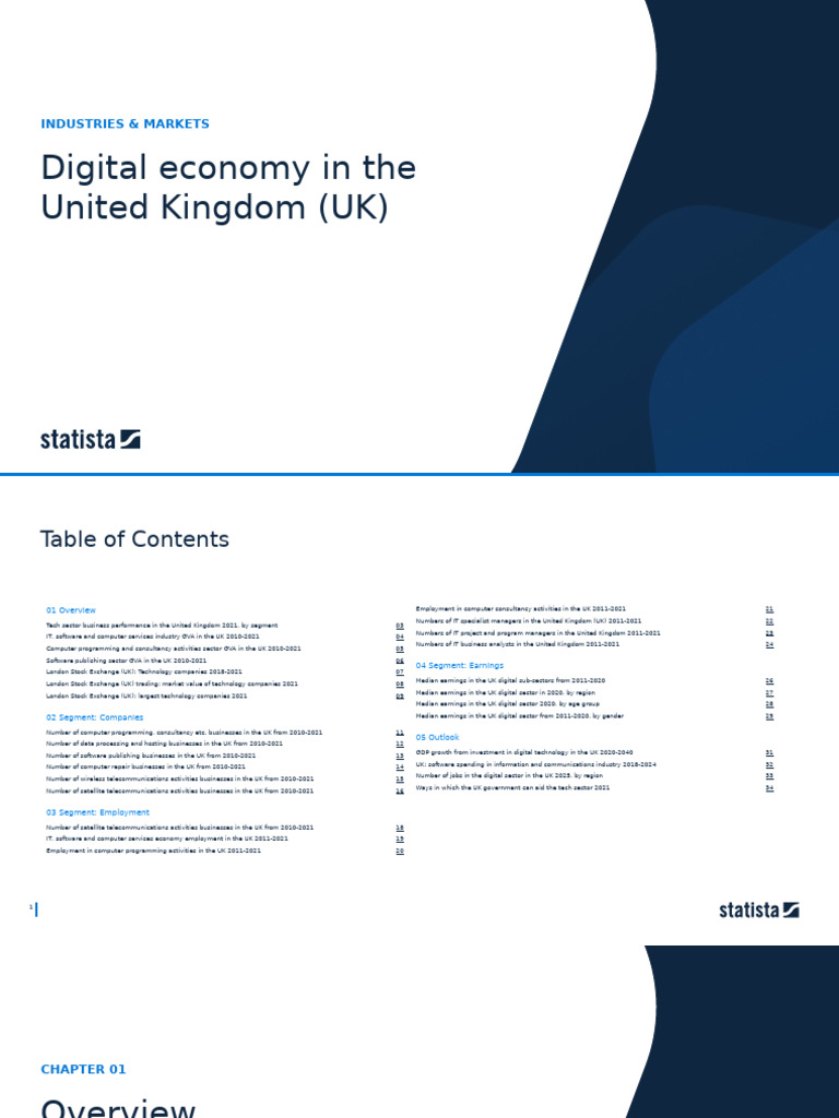 UK Digital Economy and Tech Sector 2021 | PDF | Gross Value Added ...