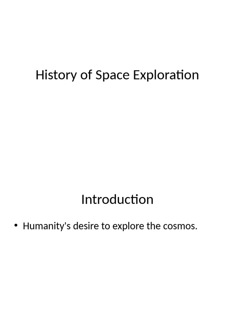Overview of Space Exploration History | PDF