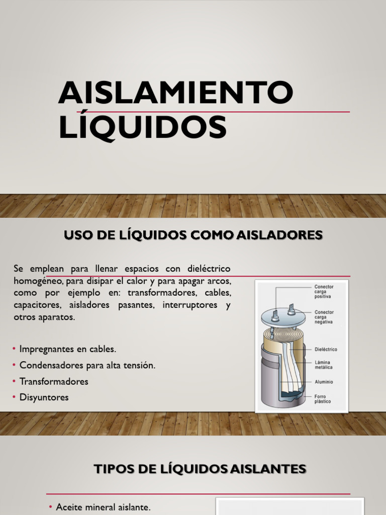 Uso y características de líquidos aislantes | PDF | Aislador ...