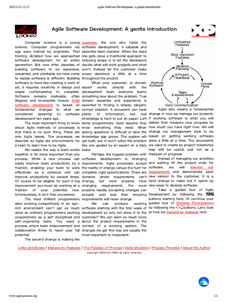 Agile Software Development - A Gentle Introduction | PDF | Agile Software Development | Software
