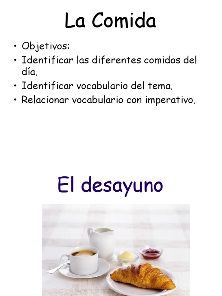 Vocabulario de Alimentos | PDF