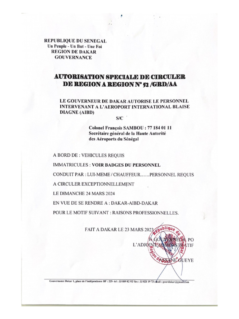 Republique Du Senegal | PDF