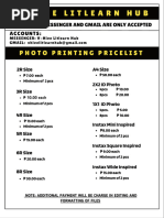 Pricelist Printing | PDF | Office Work | Computing