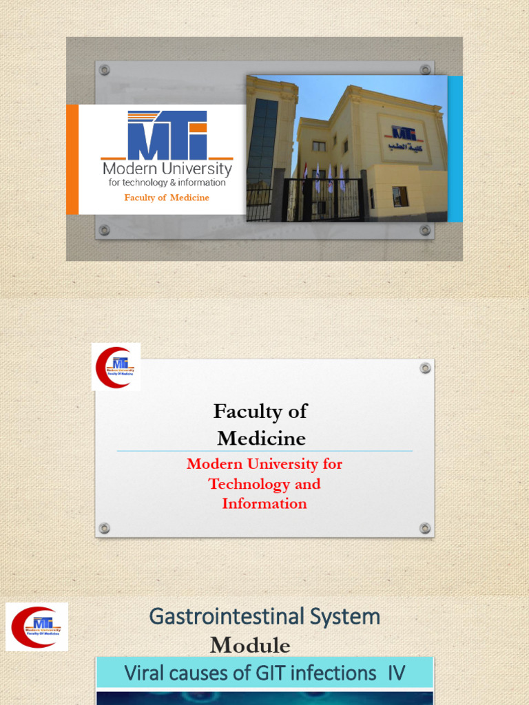 Viral Causes of GIT Infections | PDF | Virus | Medical Microbiology