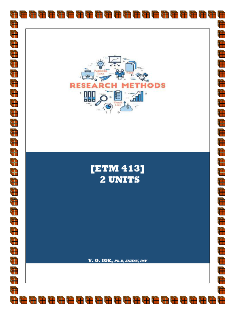 RESEARCH METHODOLOGY - ESM 415 - Revised | PDF | Methodology | Sampling (Statistics)