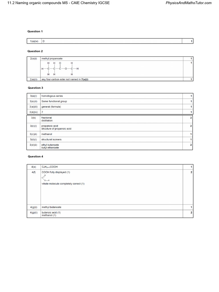 11.2 Naming Organic Compounds MS | PDF