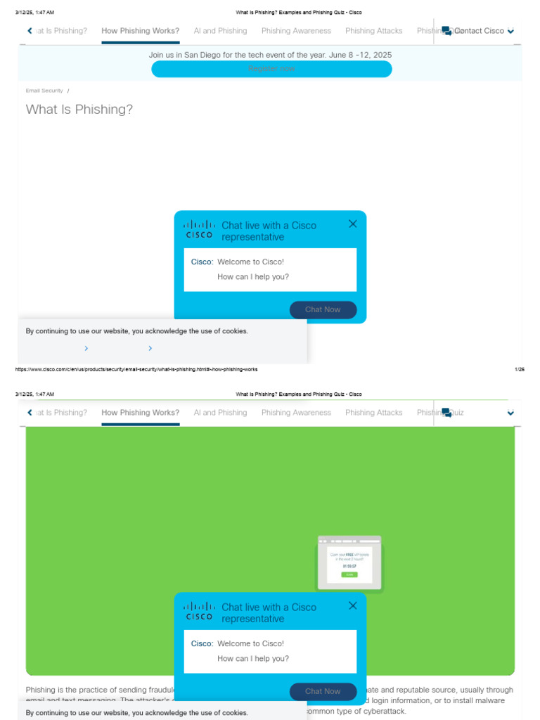 What Is Phishing - Examples and Phishing Quiz - Cisco | PDF | Phishing ...