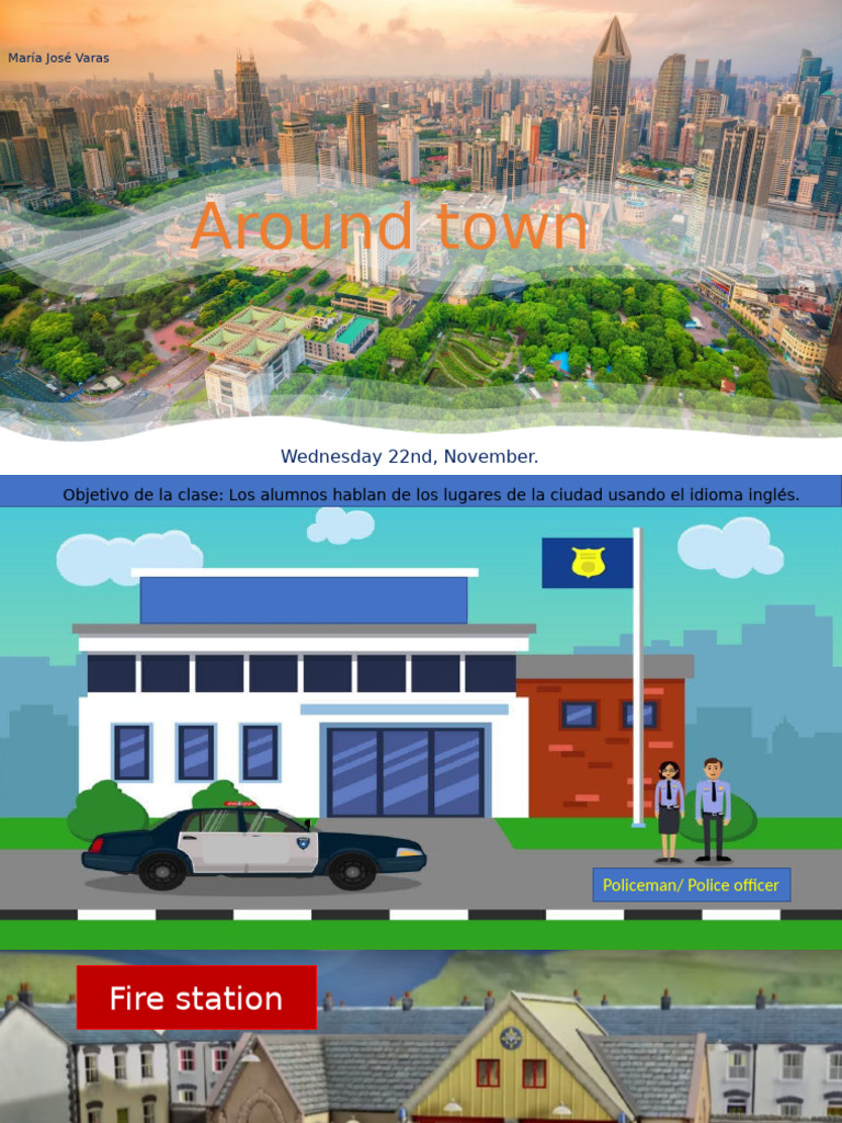 English Vocabulary: City Places & Roles | PDF